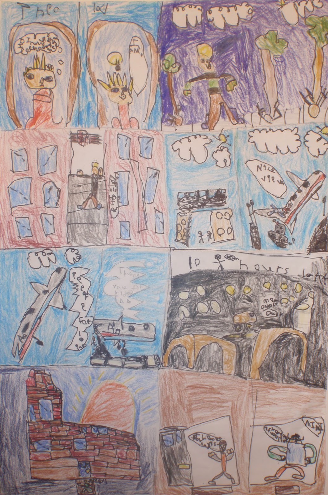 Burr Elementary Art: 1st Grade 8-Panel Comics