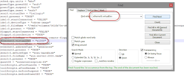 Cara mengganti Network Adapter E1000 to E1000E Vmware ~ Ruvi Gilalo's Blog