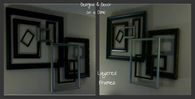 Designs & Decor on a Dime: Layered Frame Wall Art - It's Finally Complete!