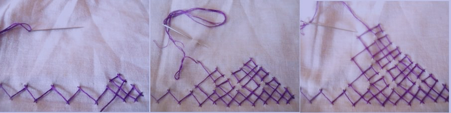 ABHIVYAKTIYA: Traingle Pattern : Tutorial on Sindhi Stitch