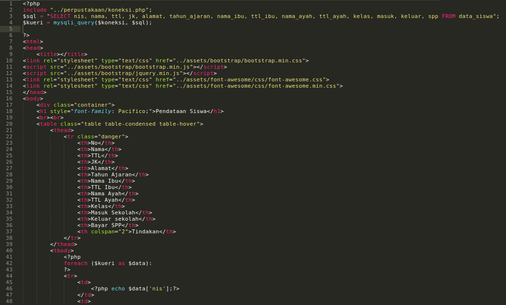 Membuat CRUD untuk admin(BackEnd) - CREATE-SCRIPT - ANGGA BLC TELKOM