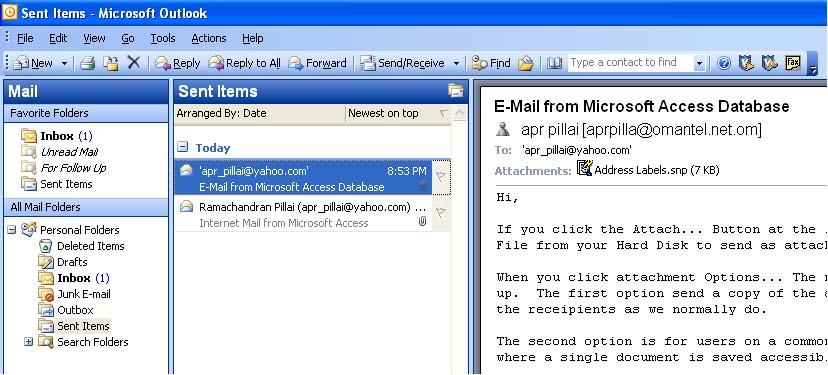 Ms Access And E Mail ~ Learn Ms Access Tips And Tricks