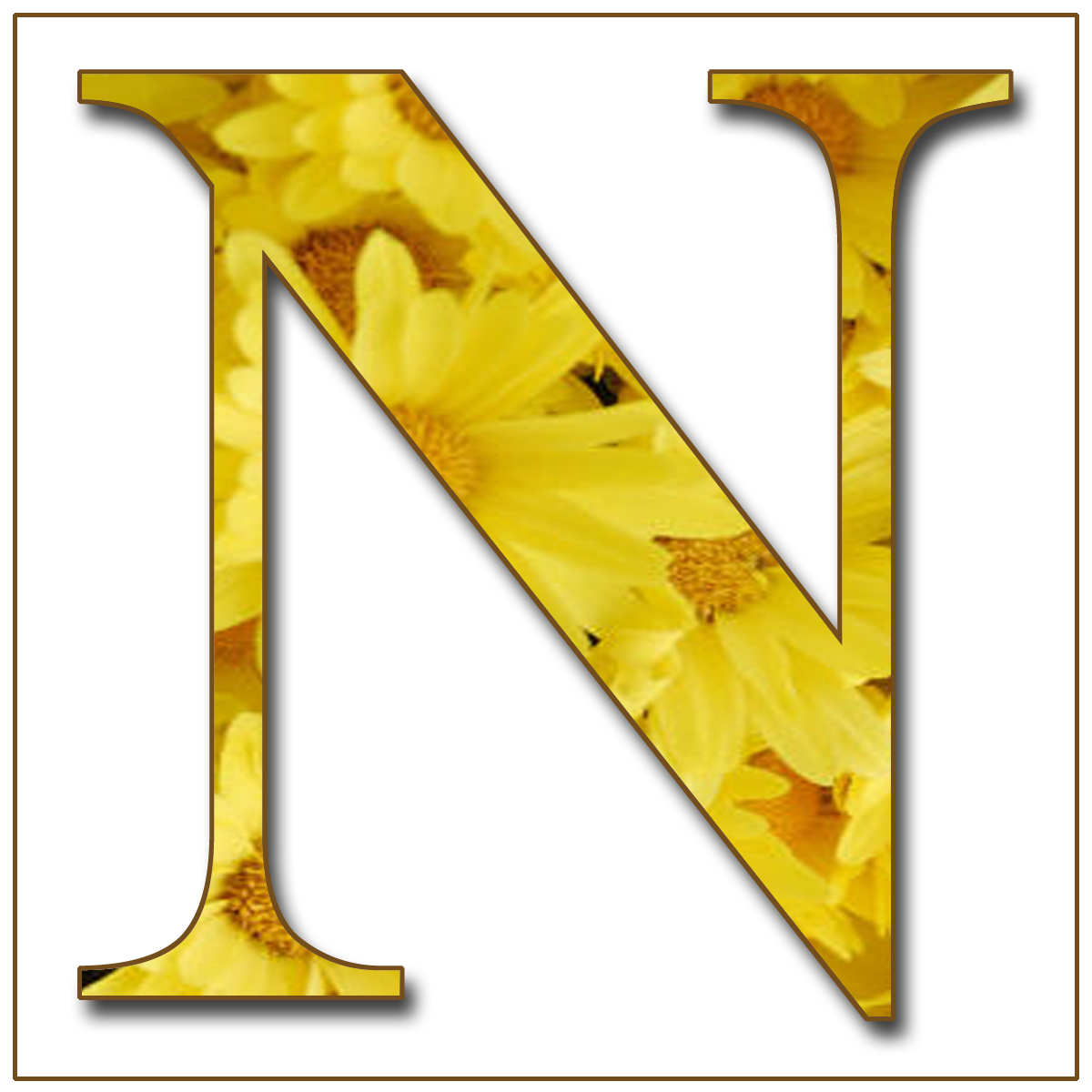 GRANNY ENCHANTED'S BLOG: "Yellow Flowers" Free Scrapbook Alphabet ...