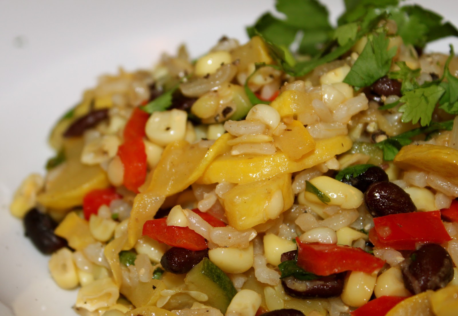 Domestic Divas Blog: Sweet Corn, Squash & Pepper Hash with Black Beans
