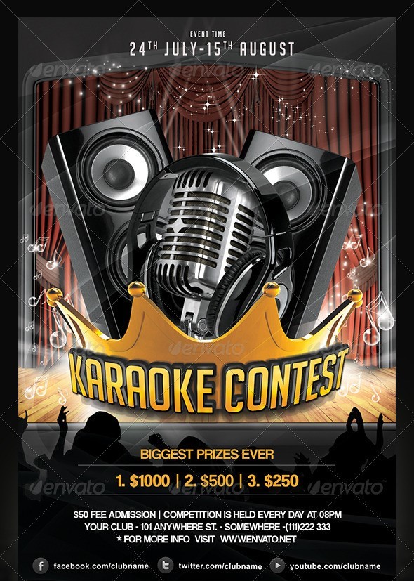 75+ Best Karaoke Flyer Template | Graphic Design Resources