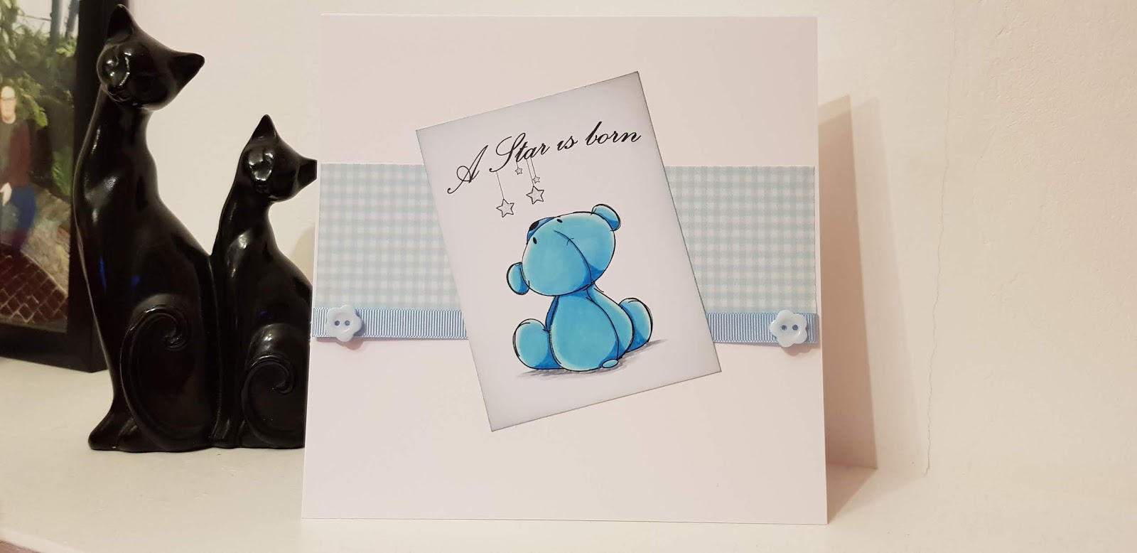 RED OBSESSION CARDS: Baby Boy Teddy