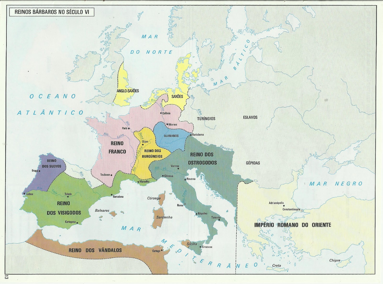 Reinos Bárbaros do Século VI