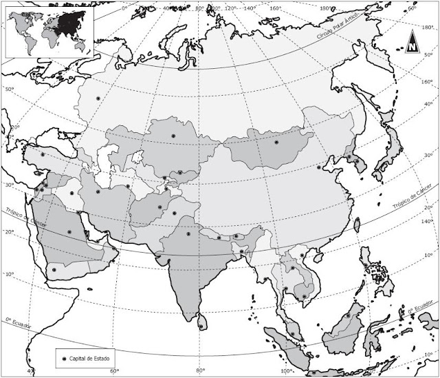 PLANOS Y MAPAS: MAPAS MUDOS DE ASIA