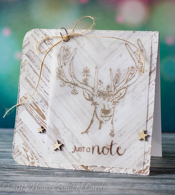 Houses Built of Cards: Rustic Deer Note Card