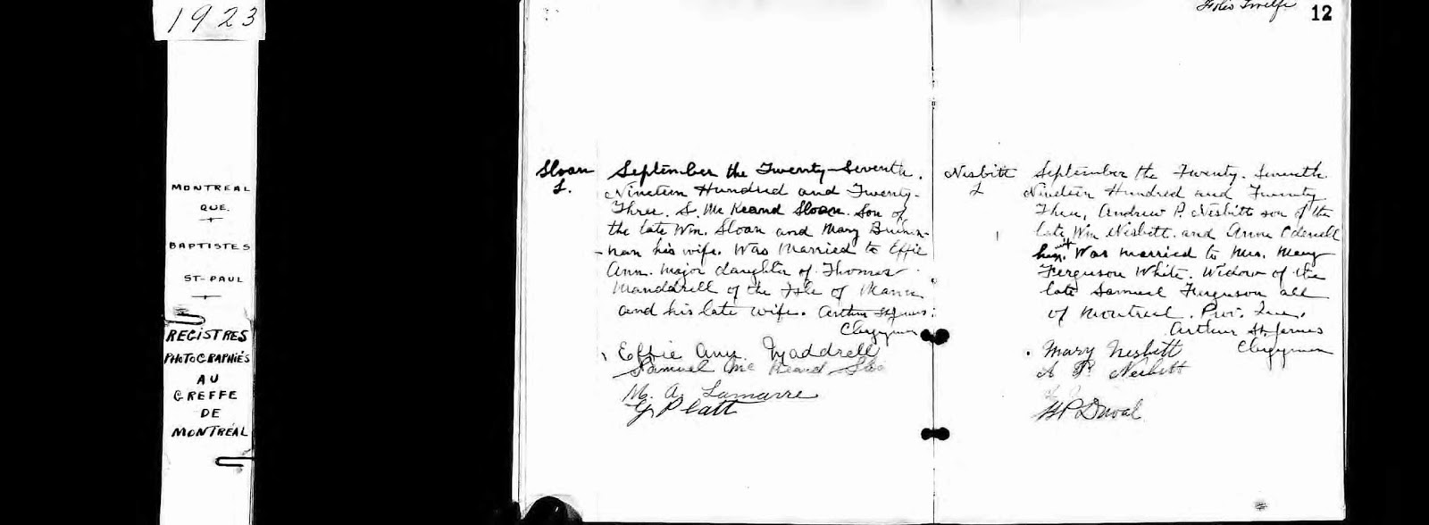 nesbitt family history: Andrew Nesbitt - A third marriage?