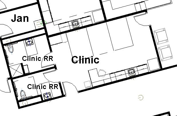 Protsman Elementary School - Design Concepts: Clinic and Office Area