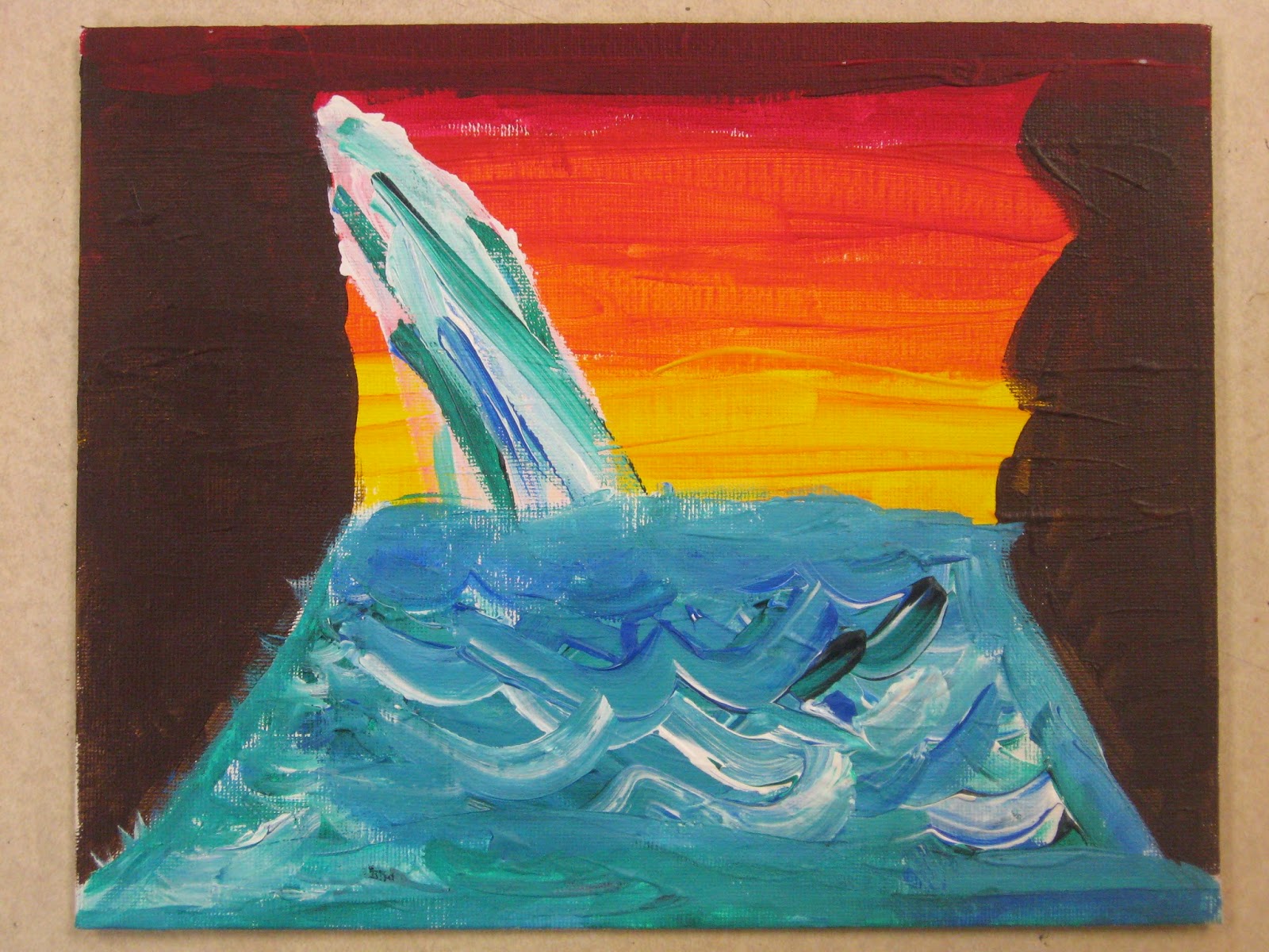 Miss Young's Art Room: More 6th Grade Landscape Paintings on Canvas