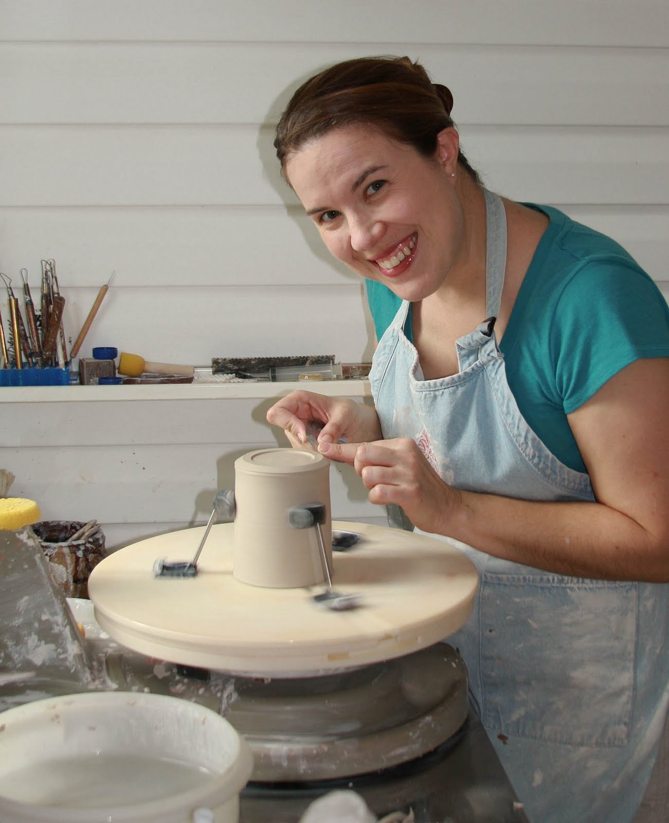 Kristina's Handmade Ceramics & Jewelry: Making Ceramic Pottery: Step 1