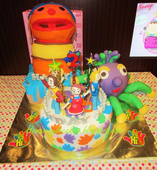 Home May'de Cakes: The Making : Hi-5 themed cake