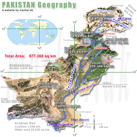 Pak India Zone: Geography of Pakistan