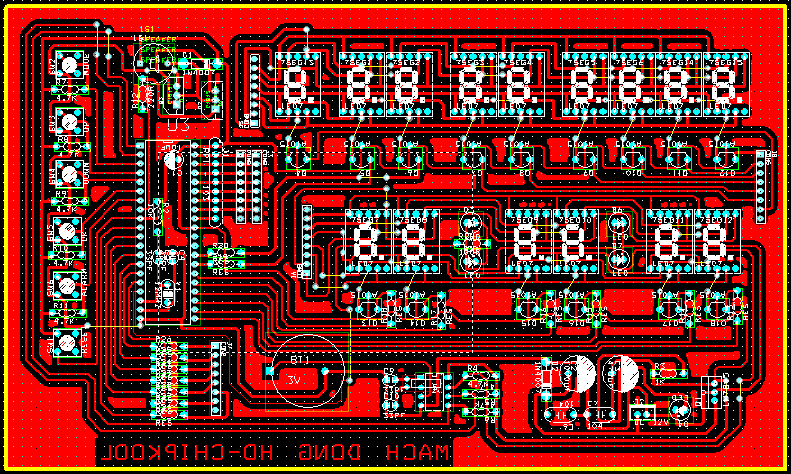 Mach đồng hồ led 7 đoạn code C - 89C52