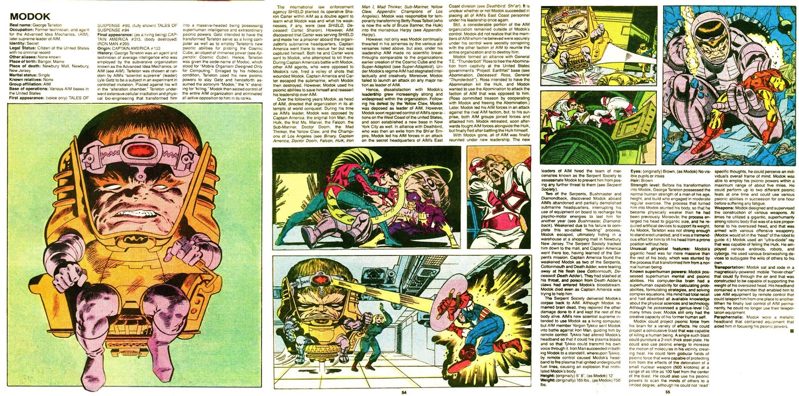 Fichas de Superheroes Marvel y DC: Modok