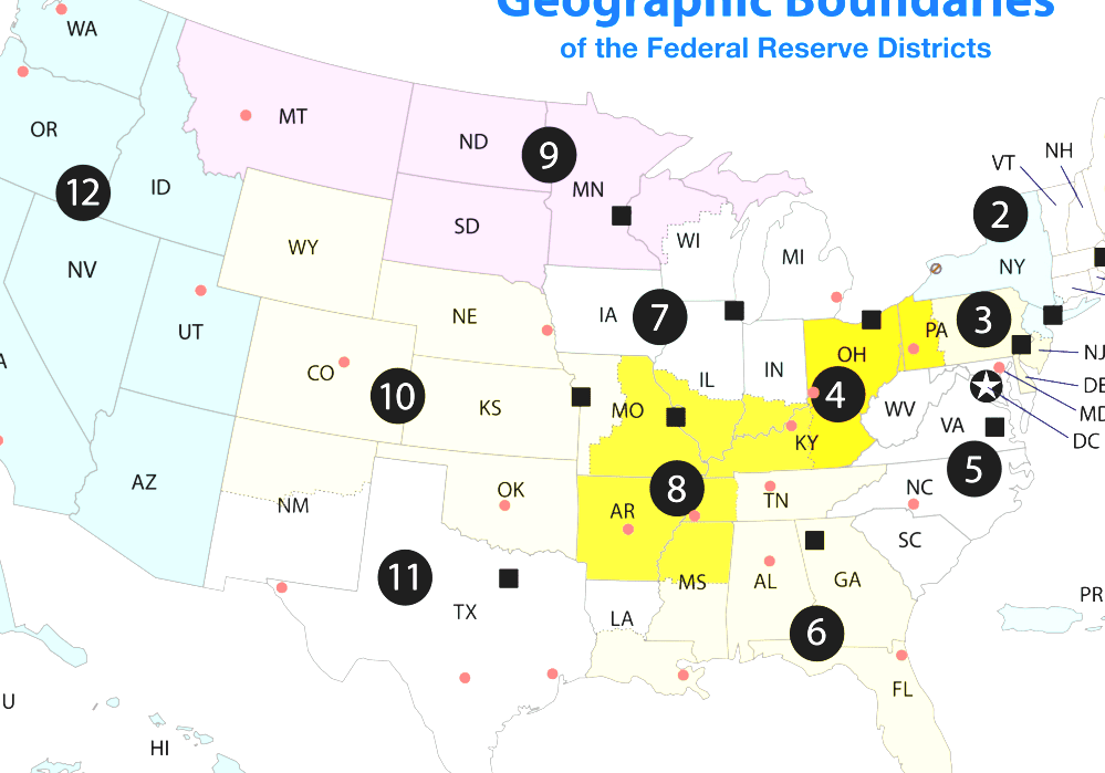 List Of Federal Reserve Branches - Federal Reserve Bank Numbers