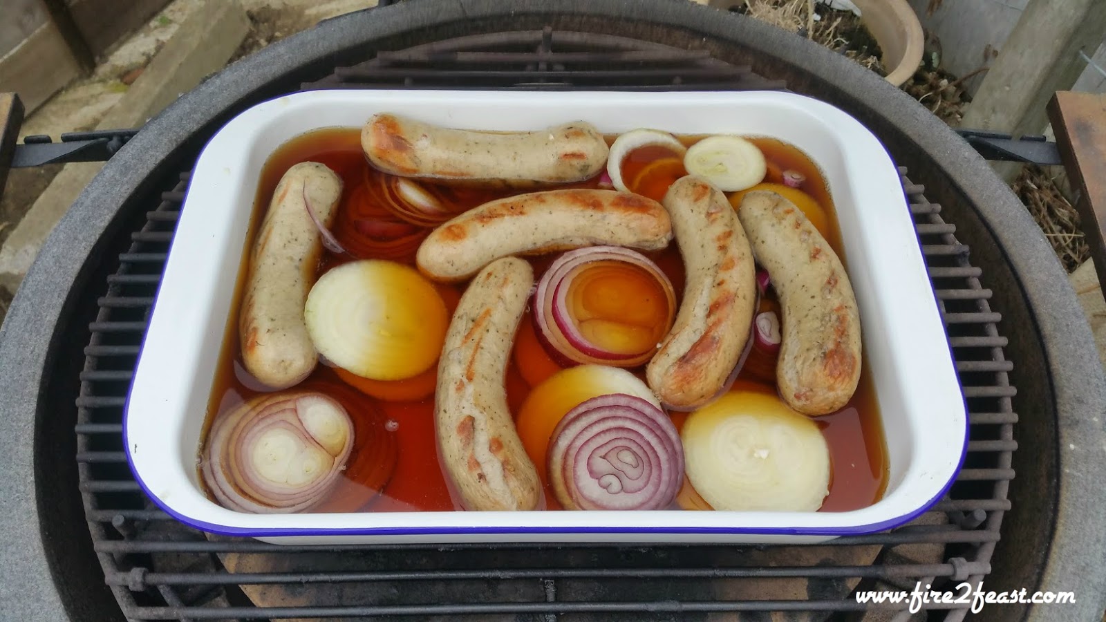 From Fire To Feast: Beer Braised Bratwurst