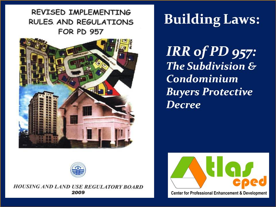 IRR of PD 957: The Subdivision & Condominium Buyers Protective Decree ...