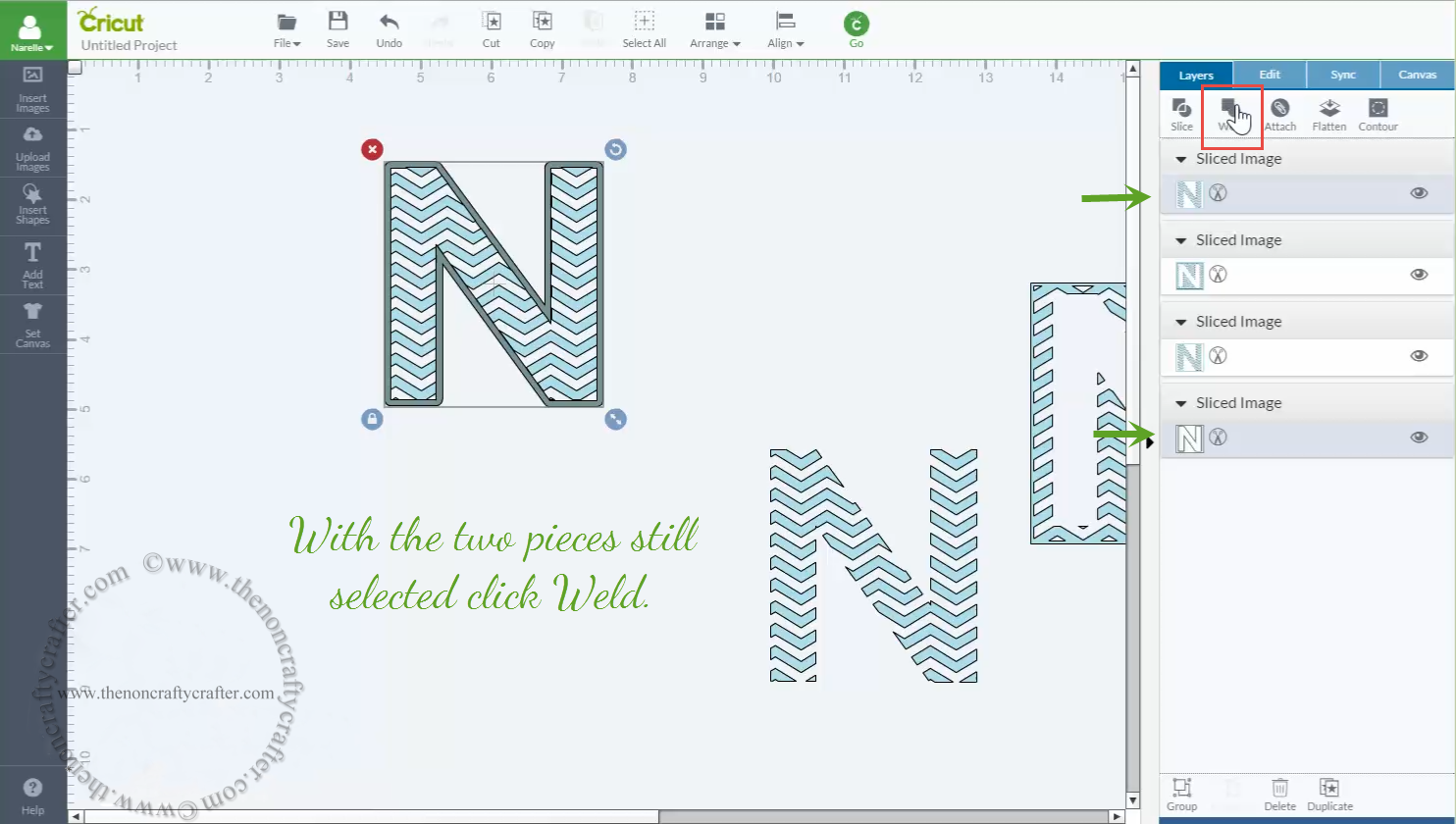 The Non-Crafty Crafter: CRICUT: Creating a Chevron letter using Cricut ...