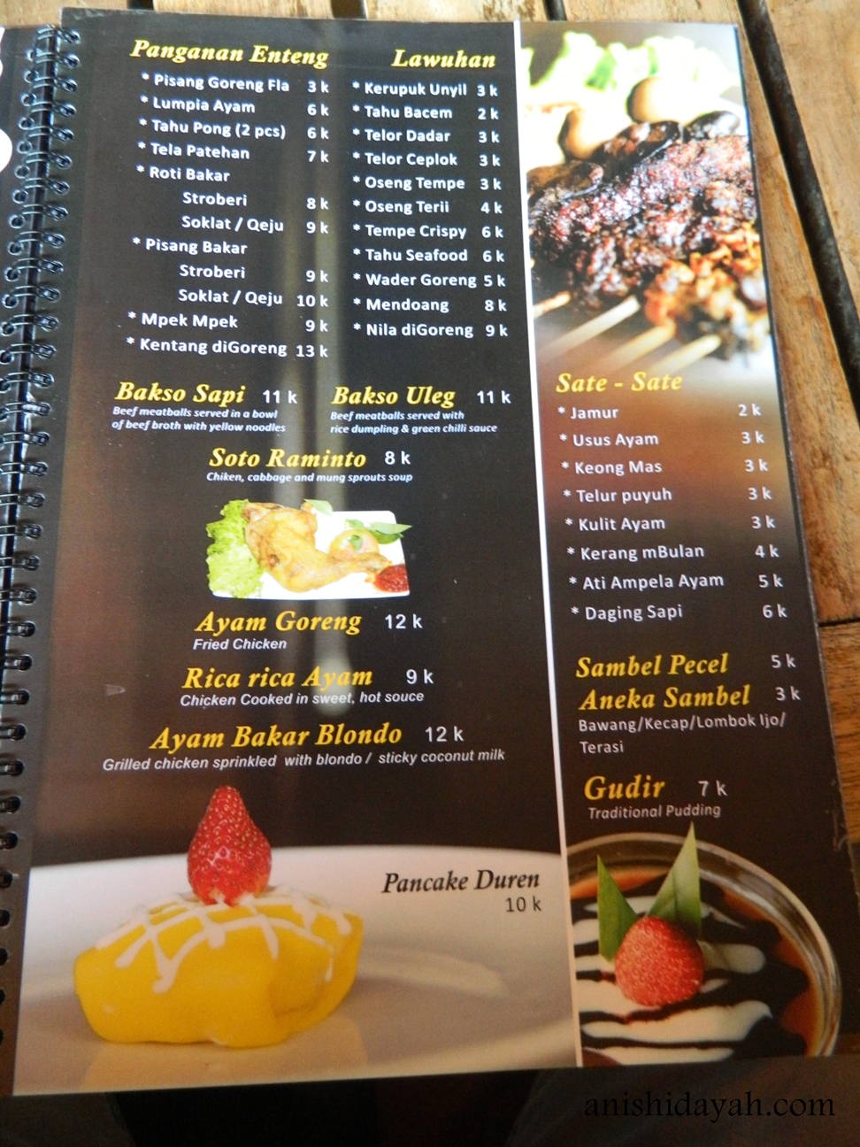 SangPetualang: Iseng - iseng Mengintip Menu di The House Of Raminten