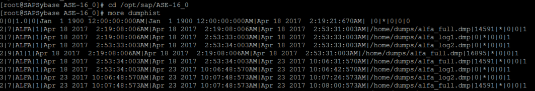 Sybase / SAP Adaptive Server Enterprise: April 2017