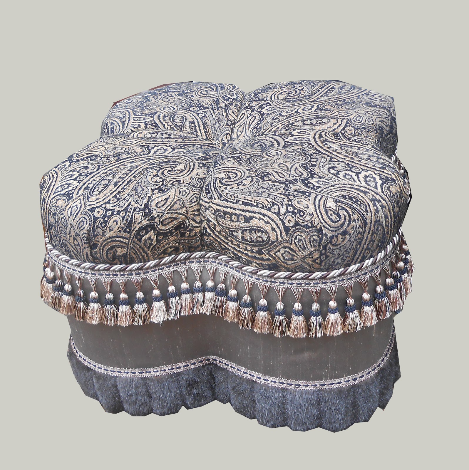 Uhuru Furniture & Collectibles: 'Clover' Shaped Ottoman- SOLD