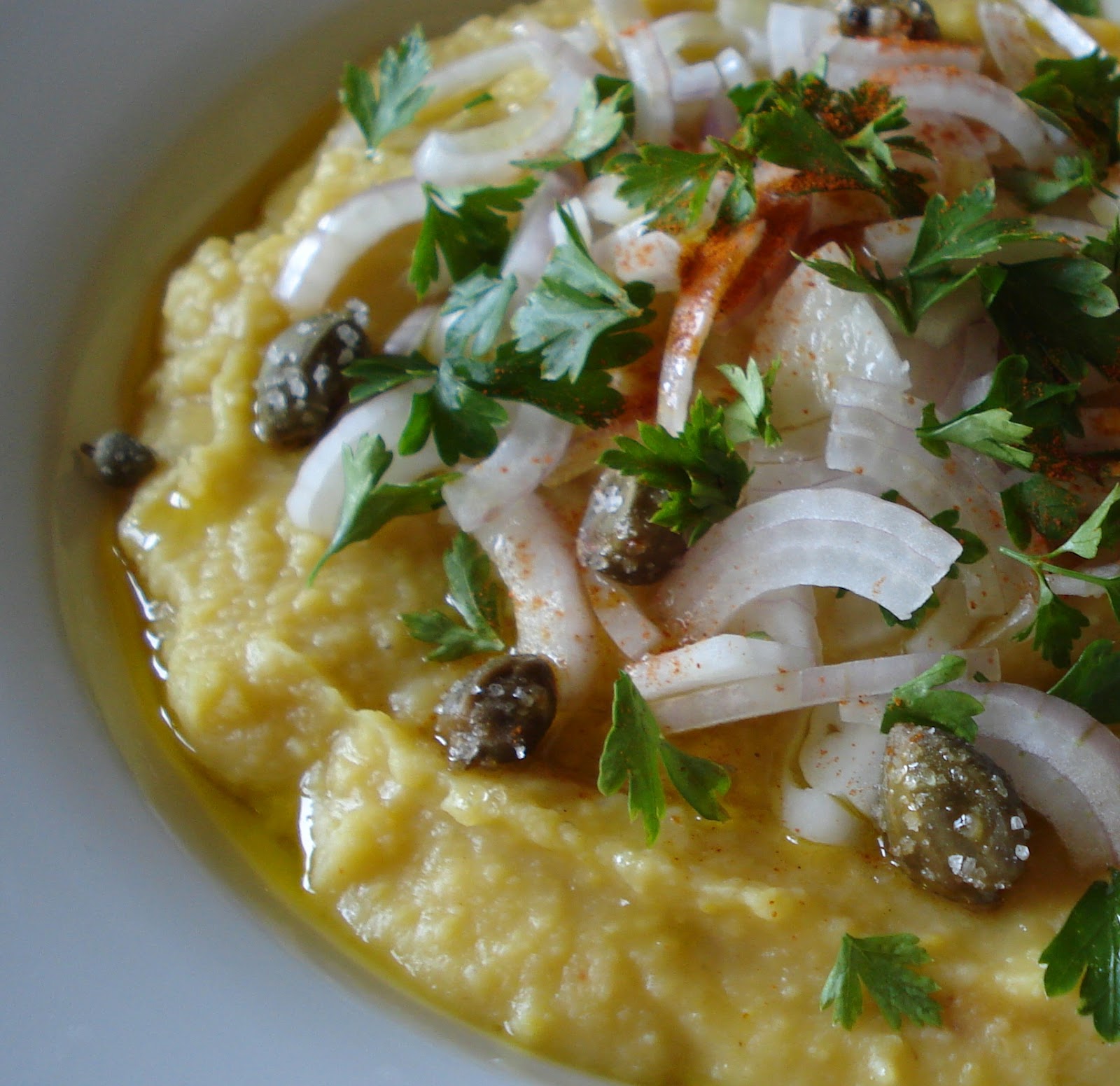 Stirway to heaven: Creamy Greek “Fava” (Yellow Split Pea Purée) with ...