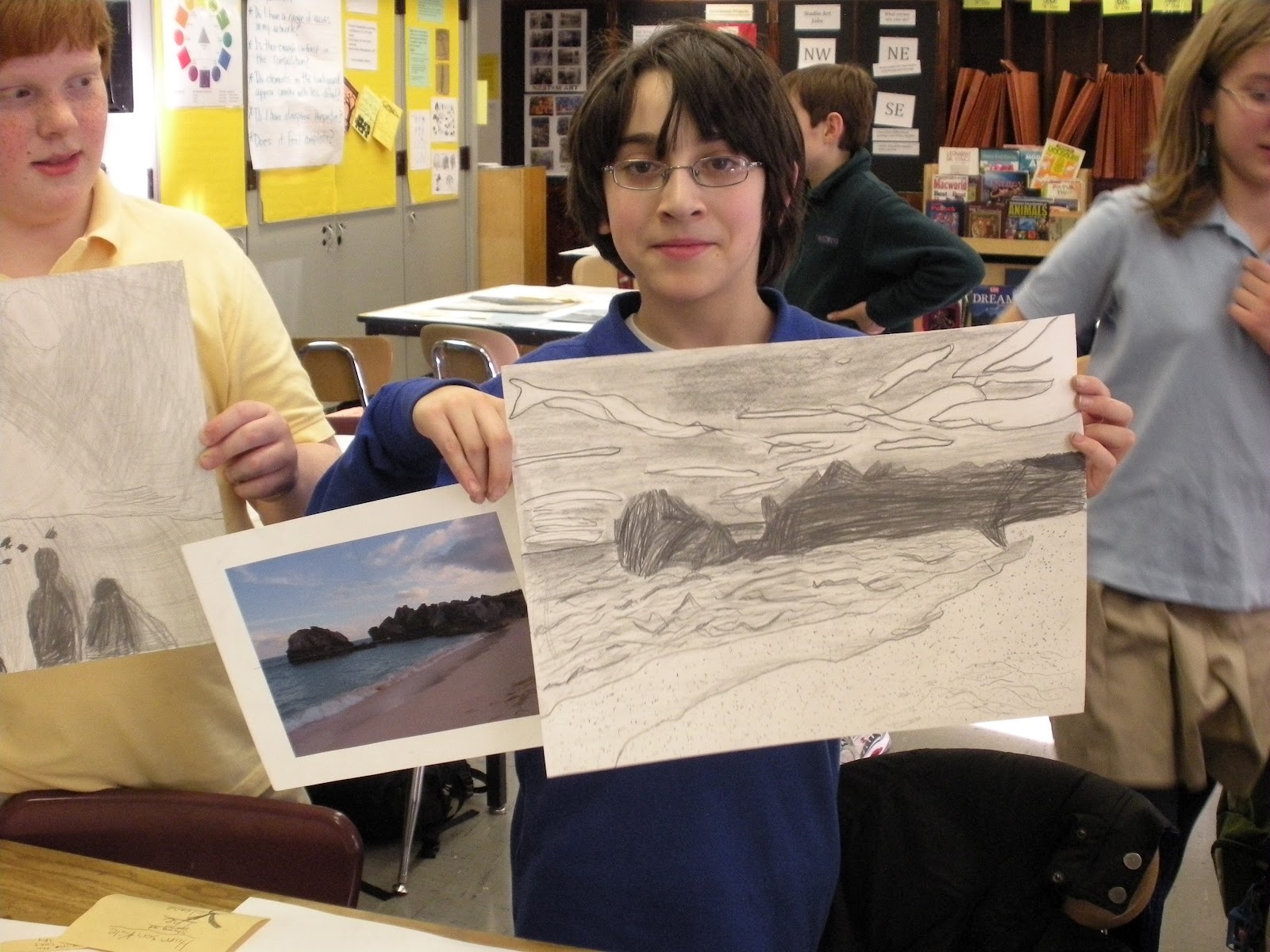 Studio Art with Ms. Hopenwasser: Grade 6: Landscape Drawings with ...