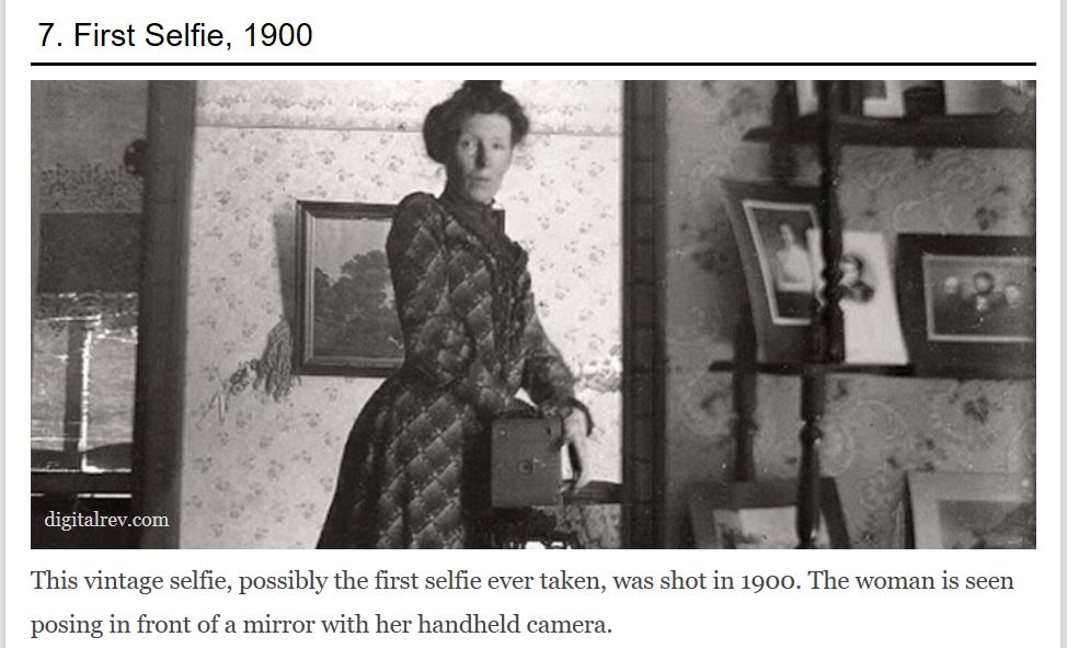 Jeannette's take on life: FIRST SELFIE TAKEN IN 1900