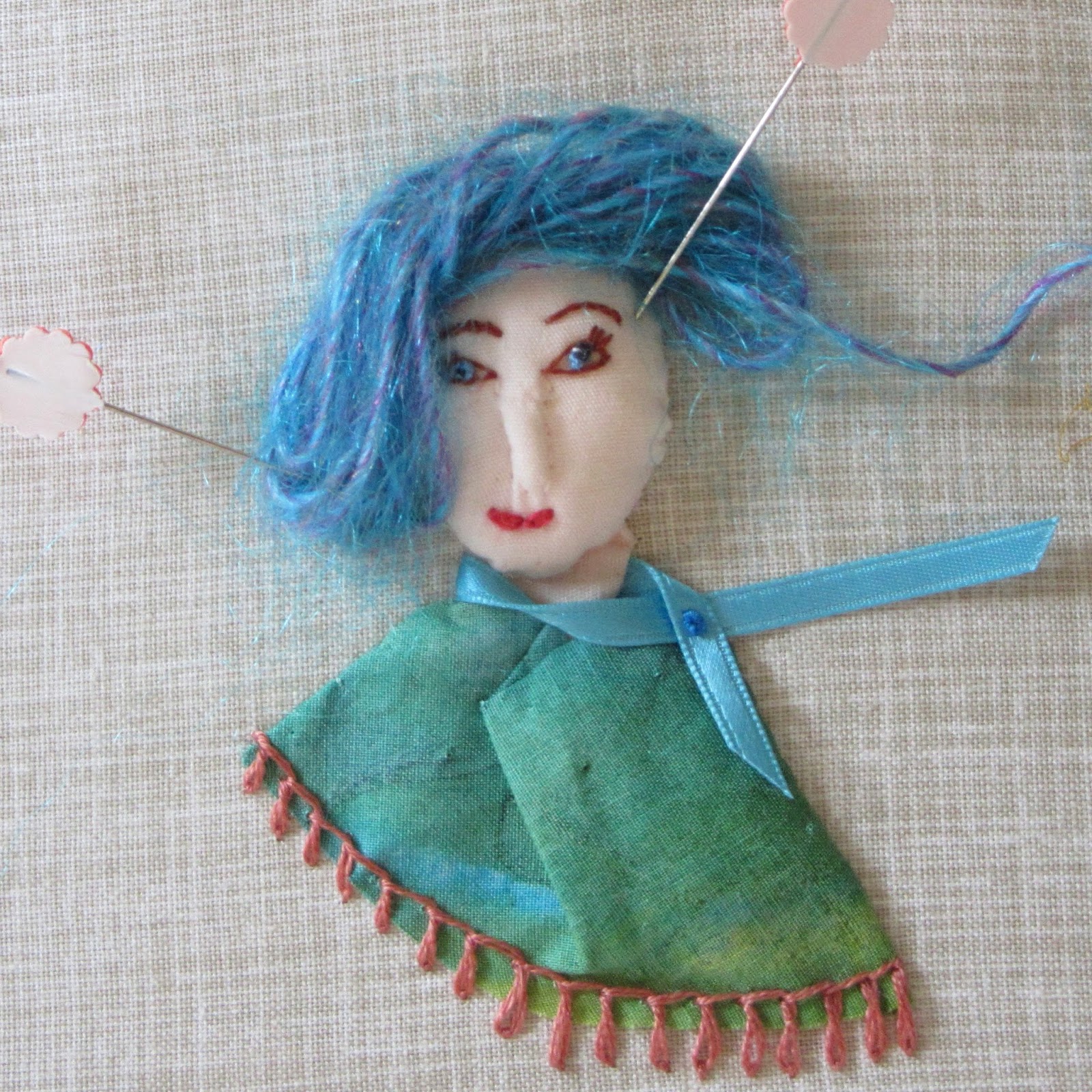 Queenie's Needlework: Stumpwork Portrait Tutorial