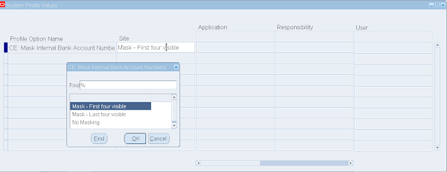Arun Reddy Dhonthi Reddy: Mask or Un-Mask Bank Account Numbers in R12