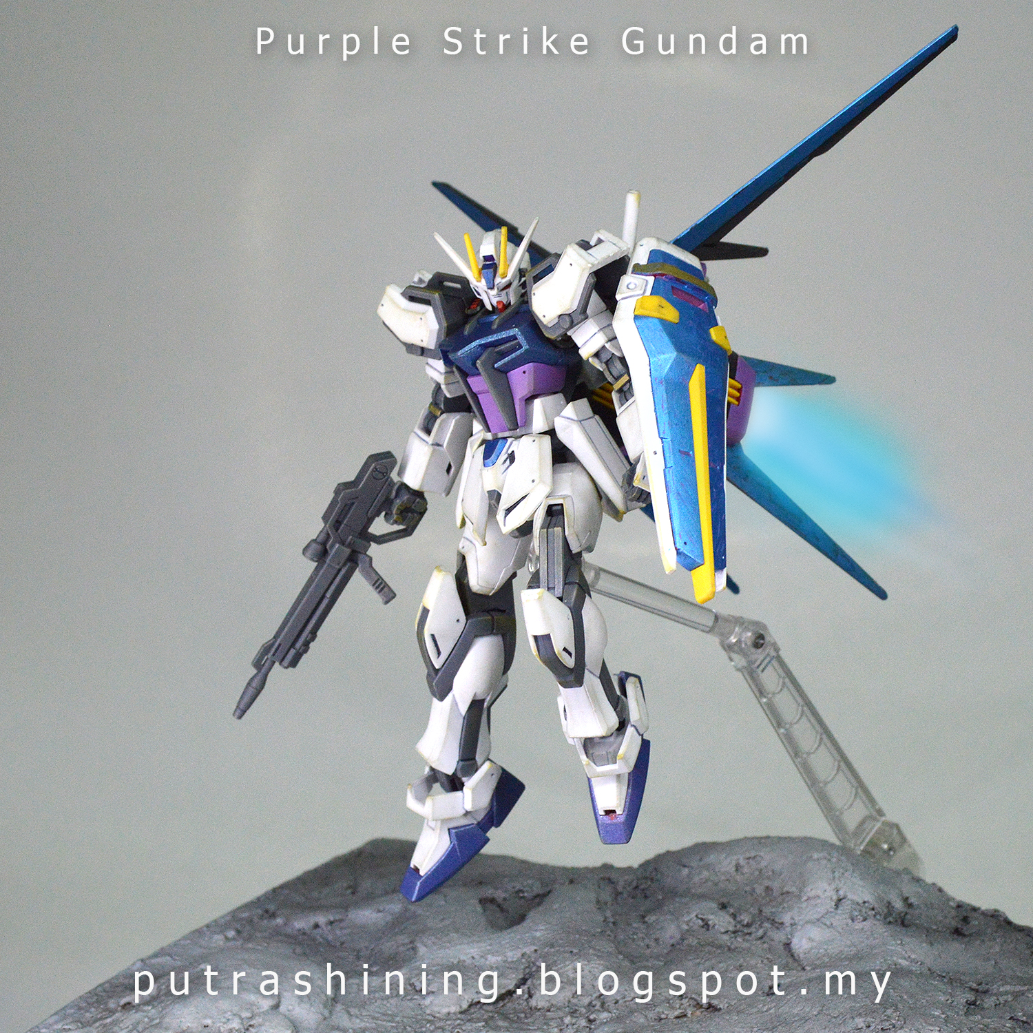 HGCE 1/144 Aile Strike Gundam Custom by Putra Shining "Purple Strike ...