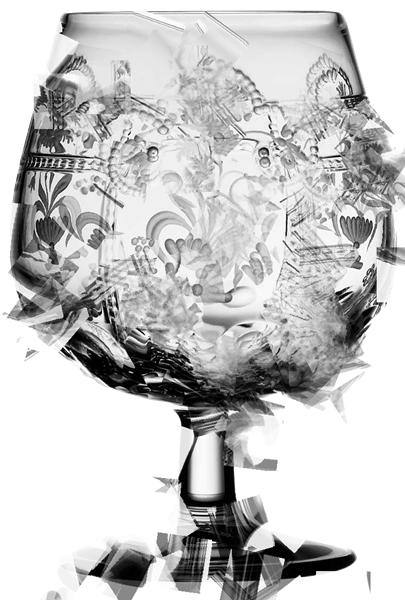 efecto copas desintegrandose en png