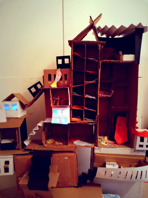 Butterscotch and Beesting: A cardboard skyscraper