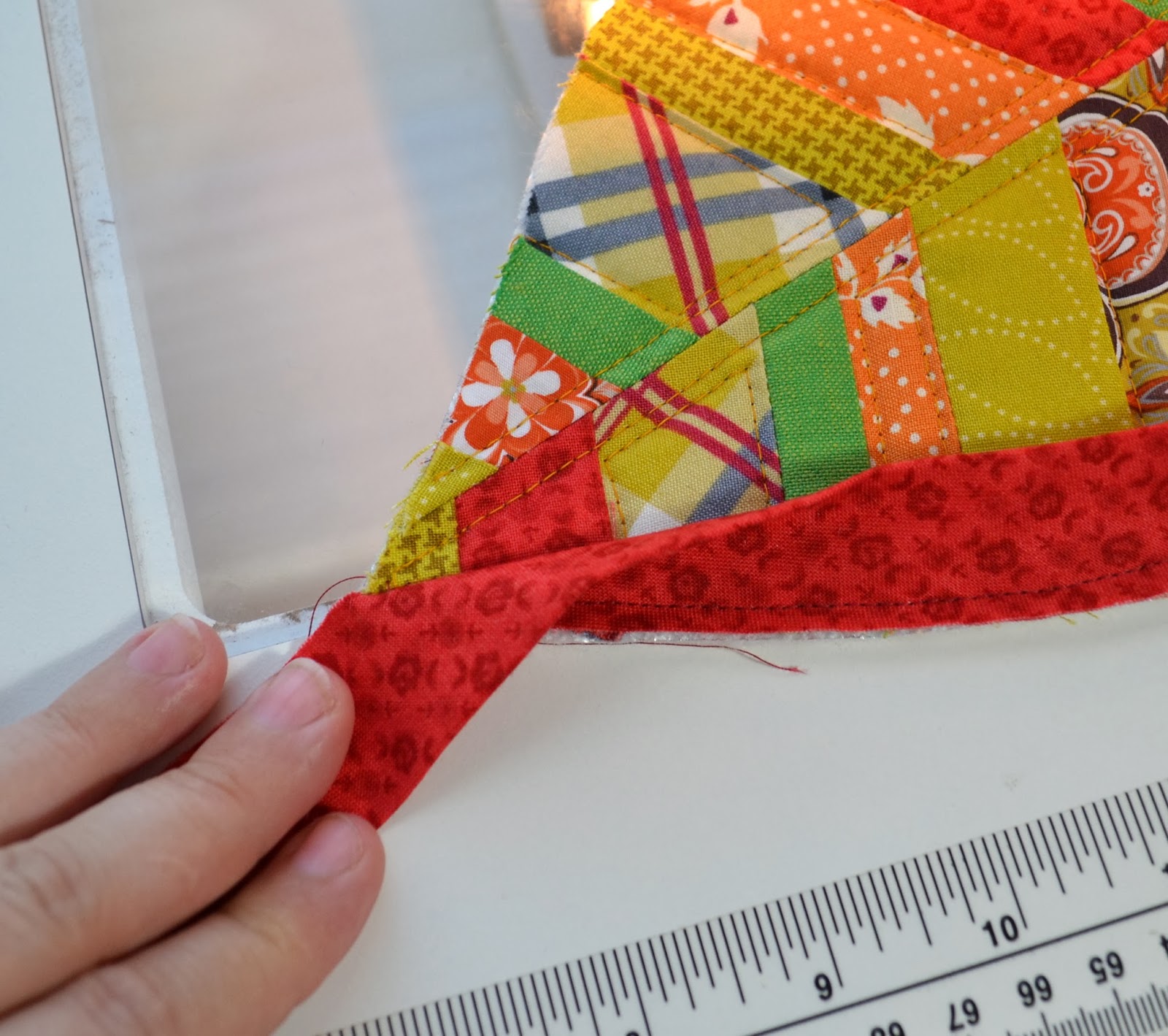 Half Stitched: Quilted Leaf Potholder ~ A Tutorial