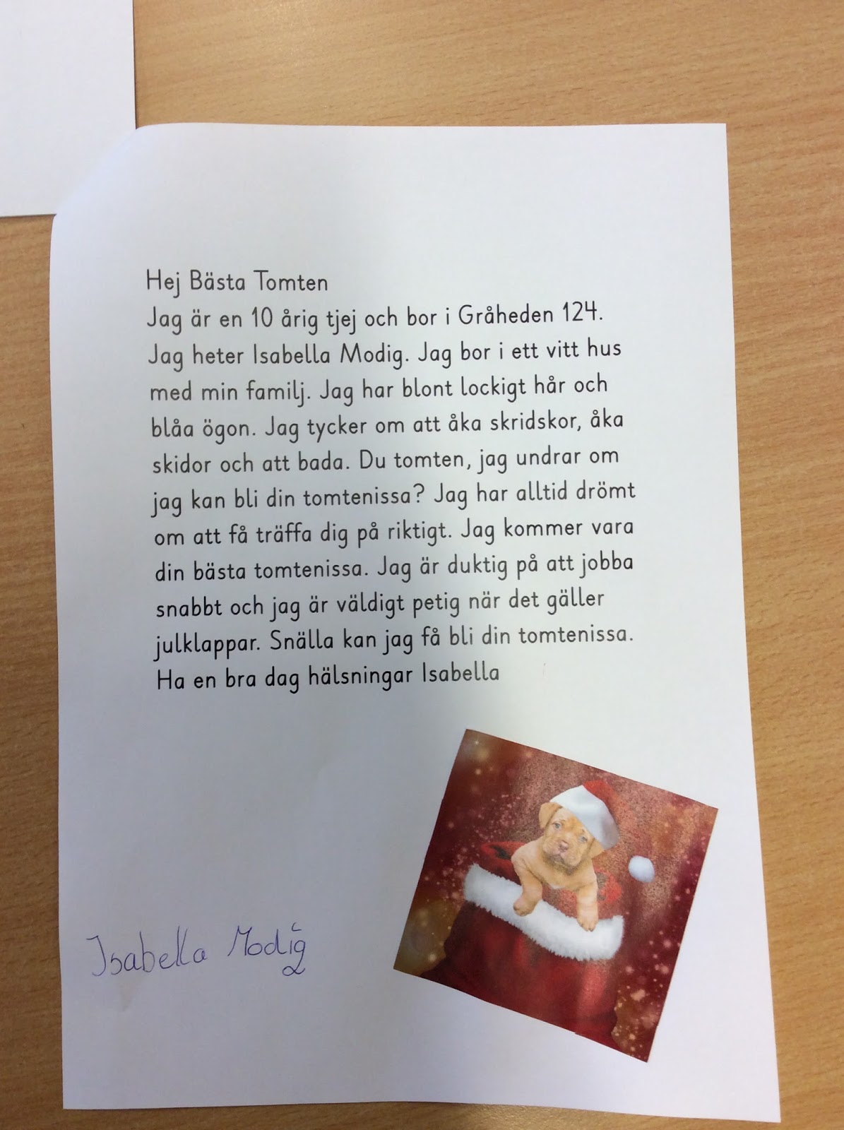 3-4an i Lima: Brev från tomten