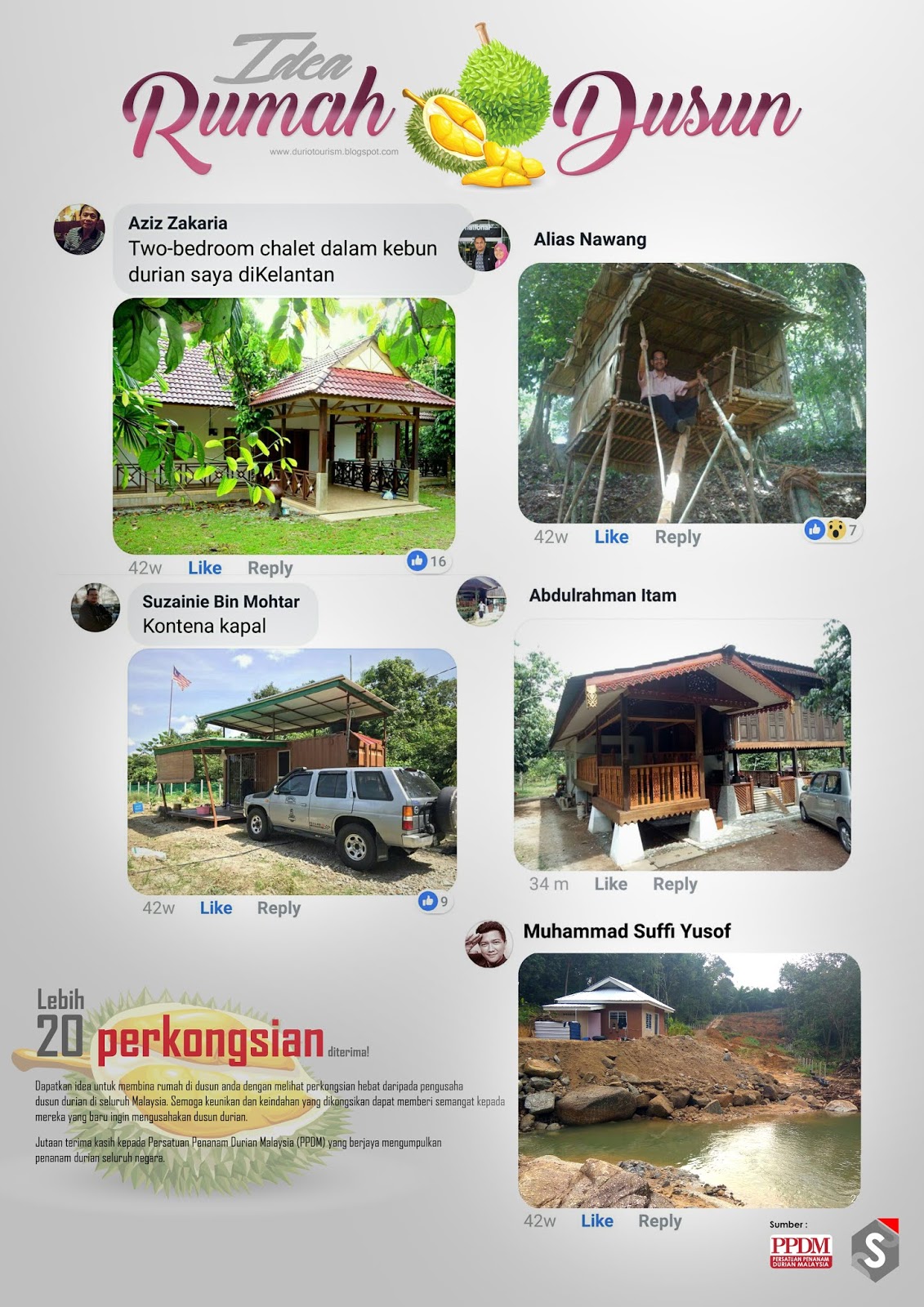 23+ Idea Rumah Dusun yang boleh dijadikan contoh membangunkan dusun ...