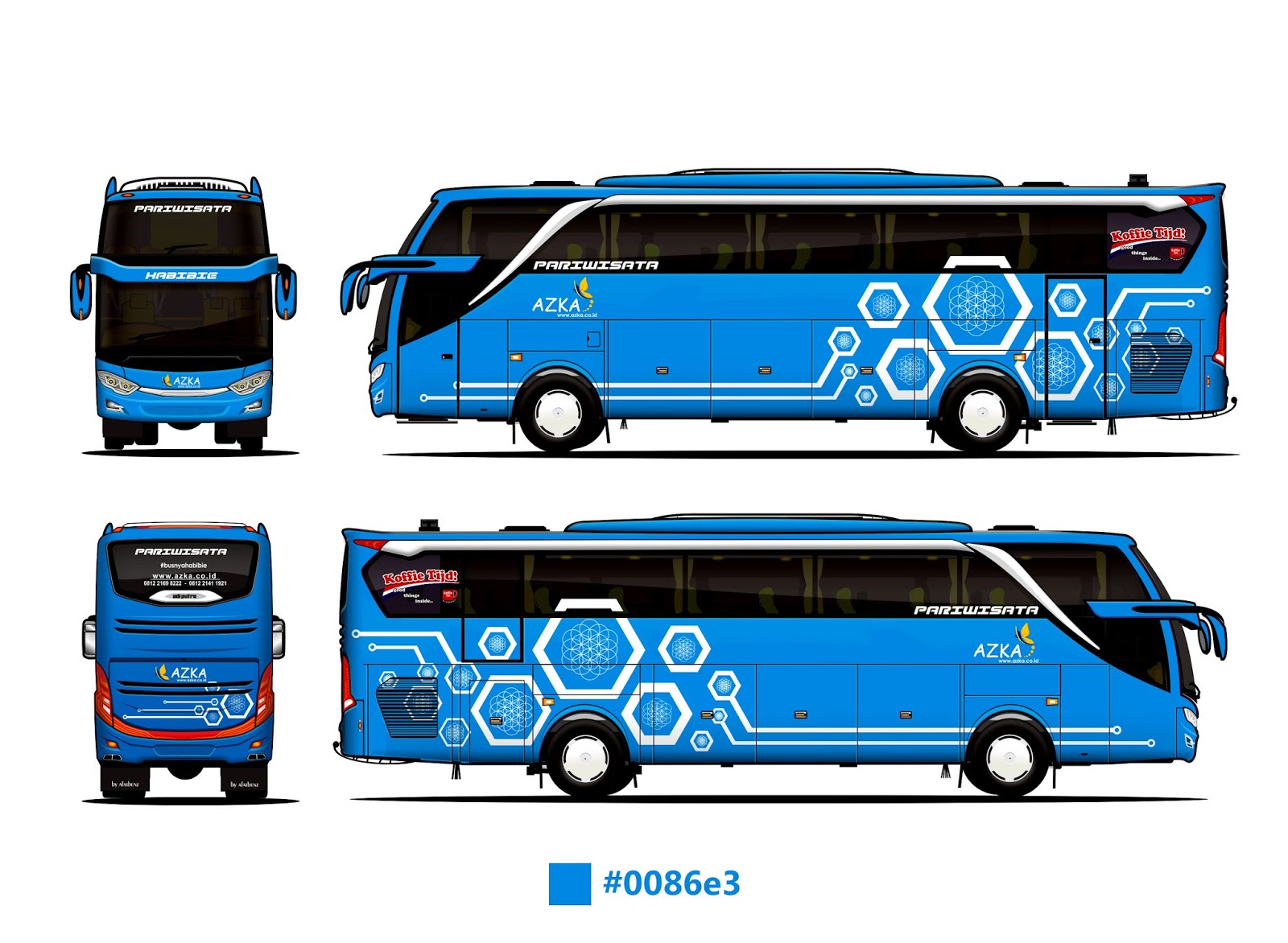 Jasa Design Livery / Stripping Bus, Truck, Elf Indonesia | AfatBenz Media