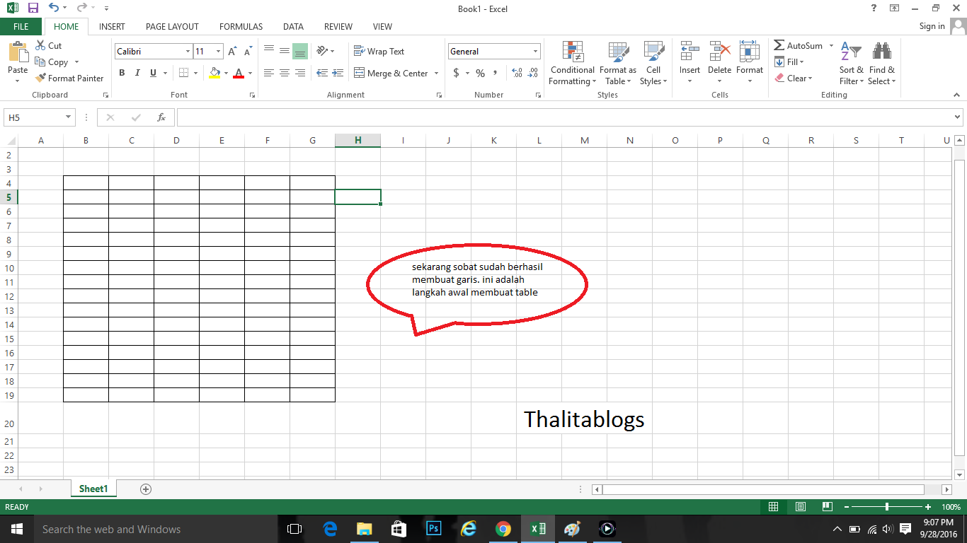 CARA MEMBUAT TABLE DENGAN CEPAT PADA MICROSOT EXCEL