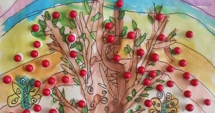 a faithful attempt: Apple Trees Art Lesson