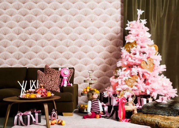 Fotos de árboles de Navidad color rosa - Colores en Casa
