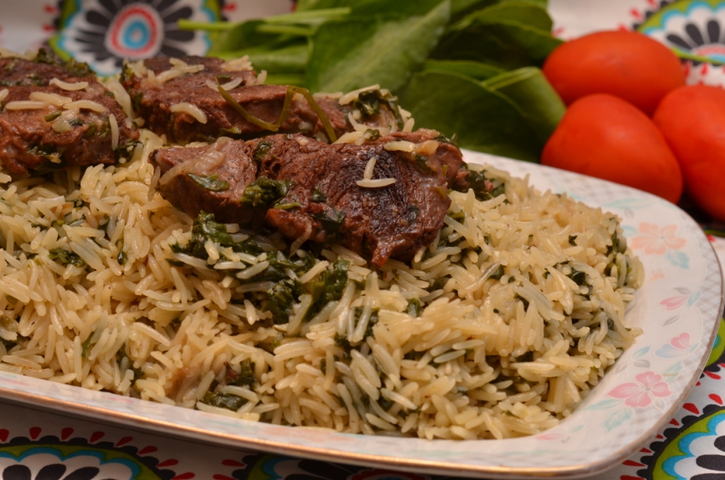 The Art of Uzbek Cuisine: Buhorocha bahsh palov (Pilaf with greens)