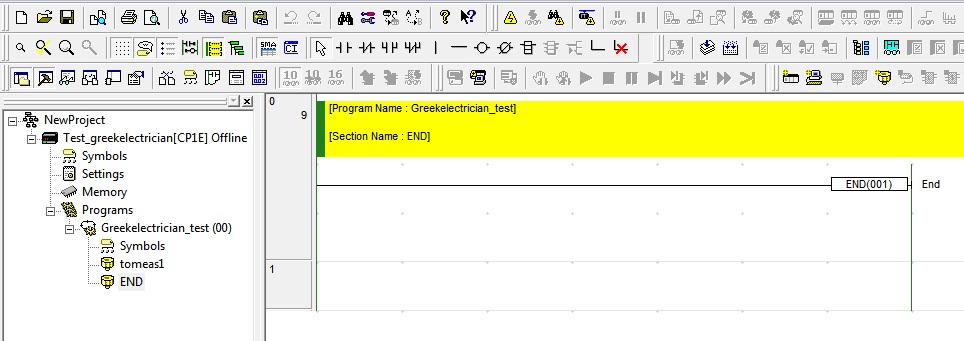 Electrician: Example of OMRON CP1E PLC programming using CX - programmer