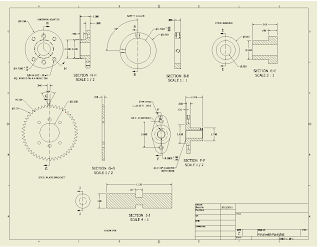 Haddix Engineering Portfolio: Sprocket drawings