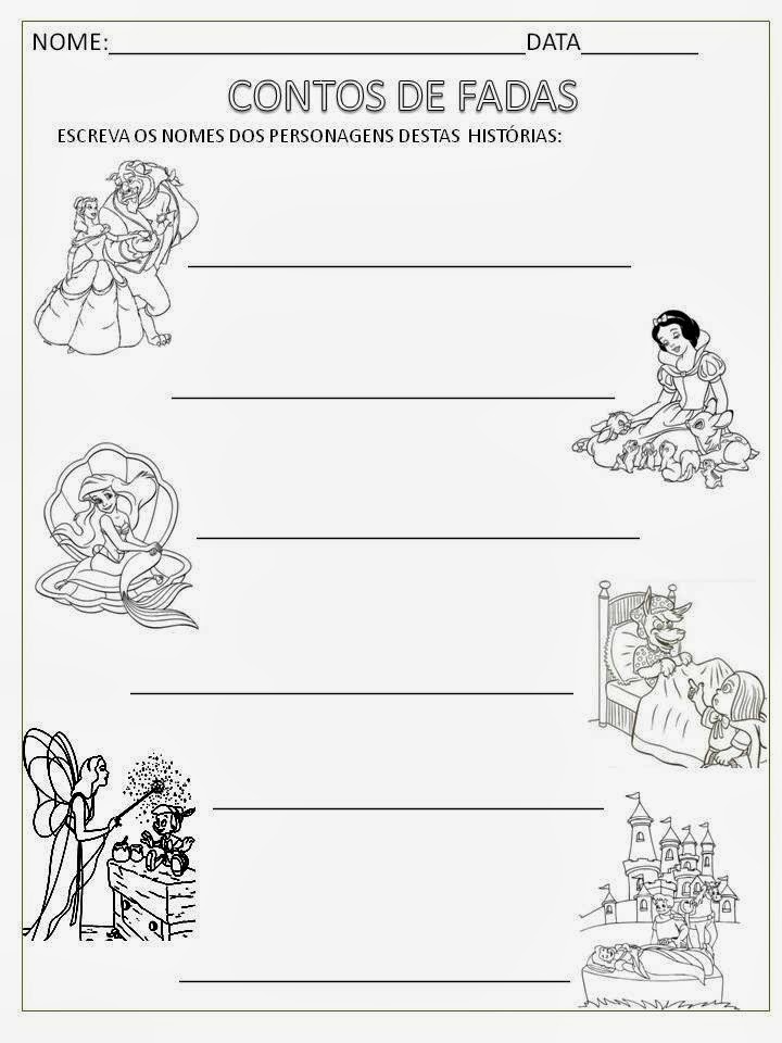 Fazer Educação com Dário Reis: ATIVIDADES DE ALFABETIZAÇÃO: CONTOS DE FADAS