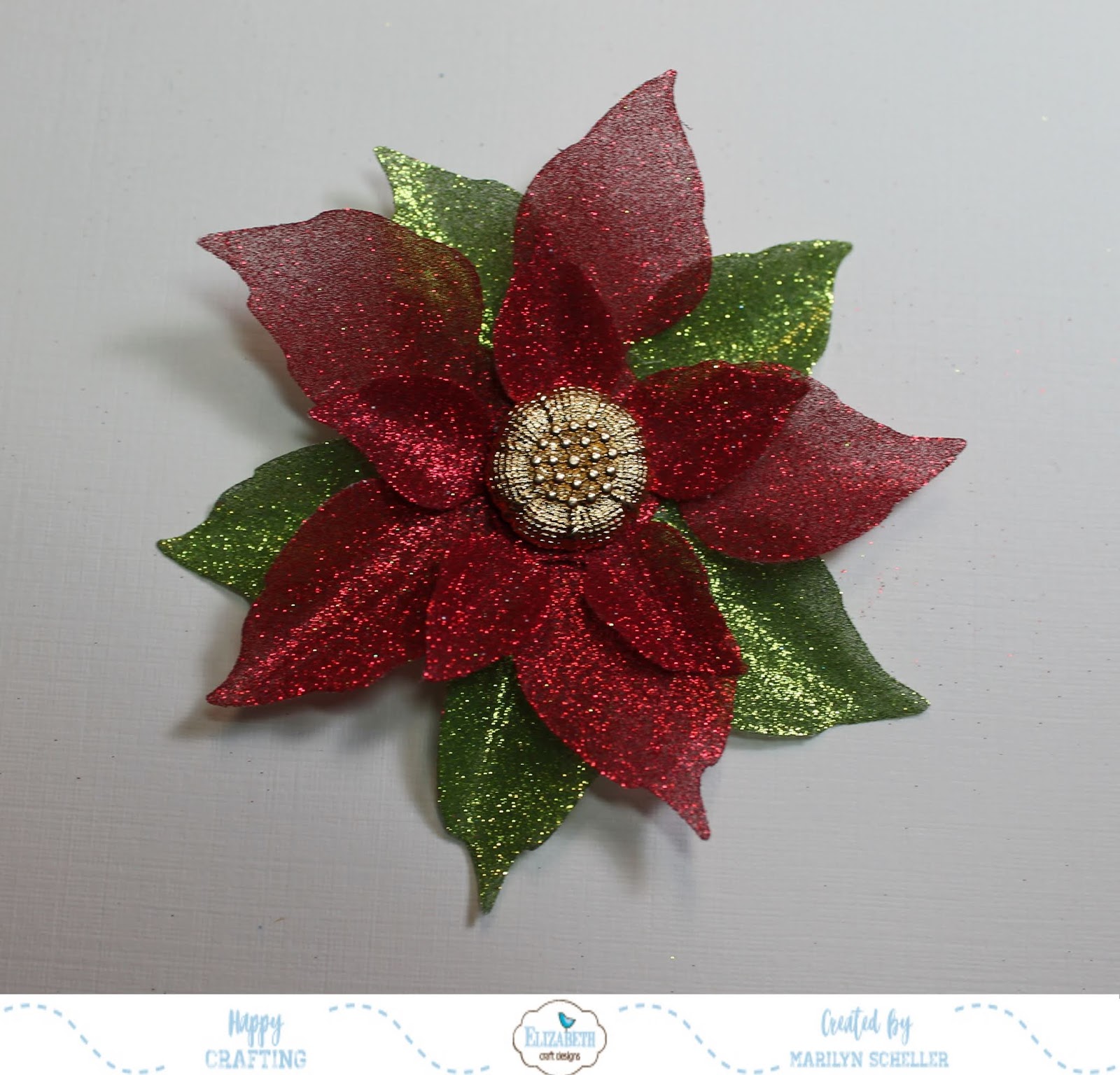One Stamping Fool: Poinsettias - Elizabeth Craft Designs