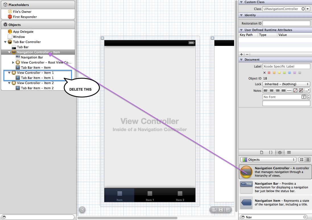 Let's Do iOS Programming For Beginners: Navigation Controller and a Tabbar Controller in One View