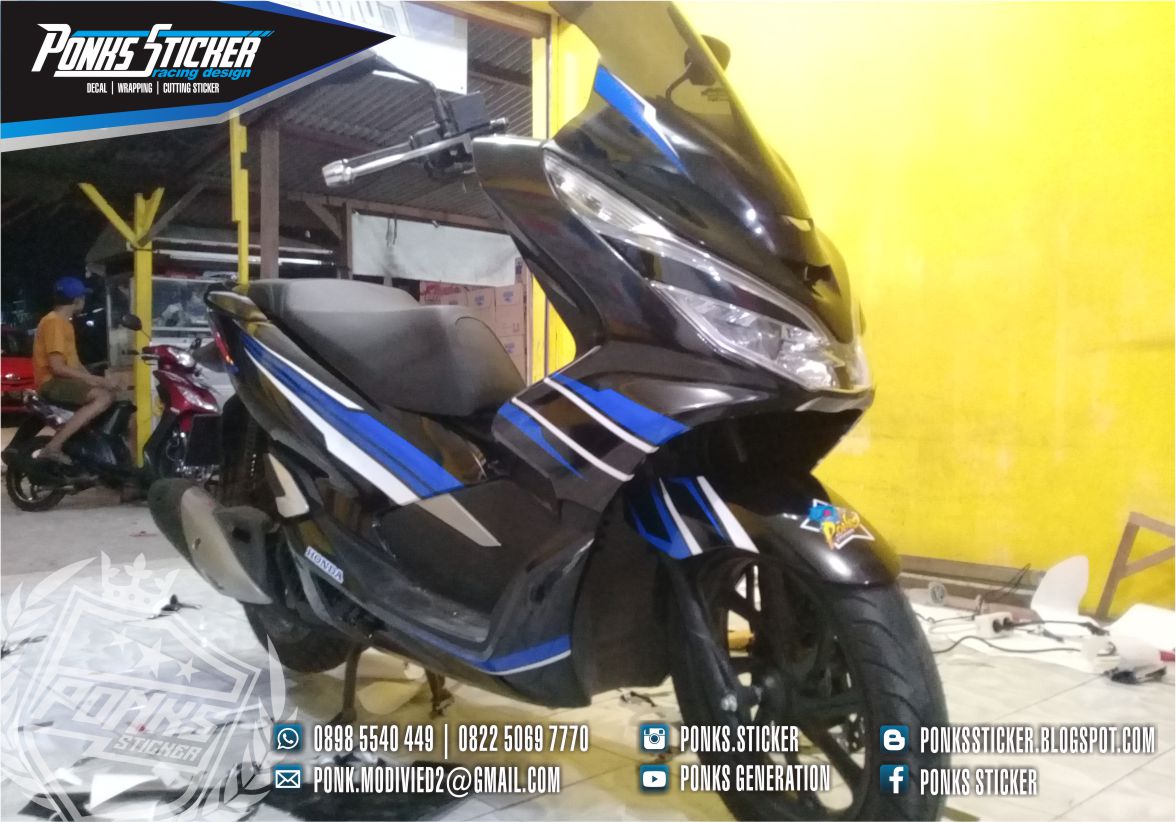 Modifikasi Sticker Decal Simple Honda Pcx 150 ( custom decal ) ~ Ponks ...